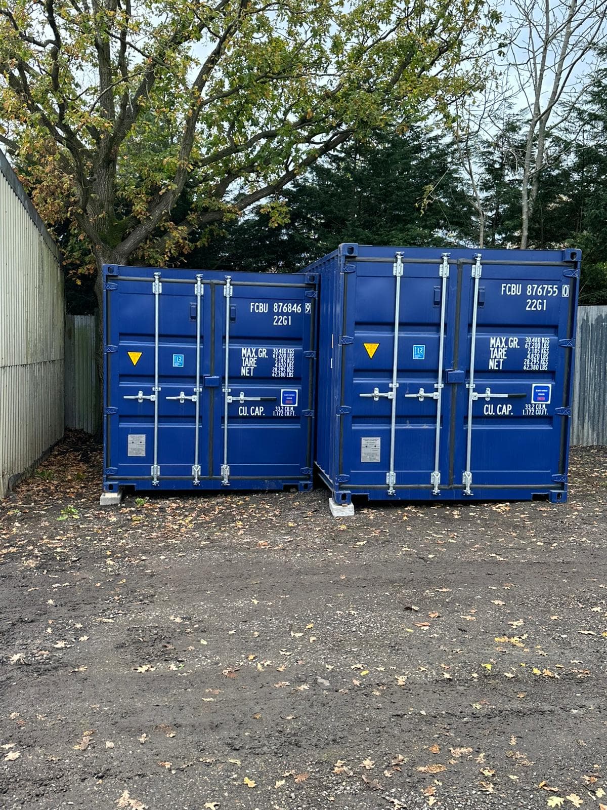 New 20ft Containers In Dark Blue Delivered in Surrey - Boxtor