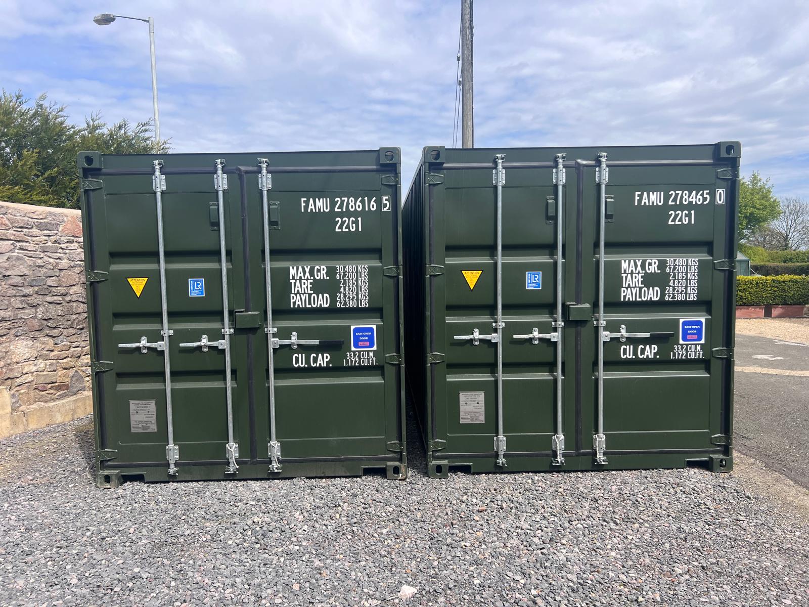 2x New 20ft Containers With Graffotherm Delivered to Frome - Boxtor